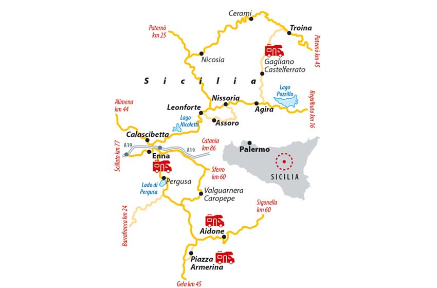 Sicilia in camper da Enna a Piazza Armerina - Pleinair